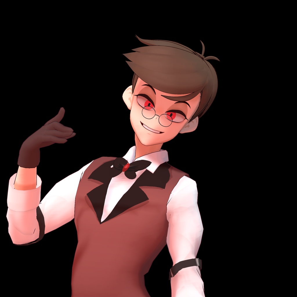 [free VRM] Hazbin Hotel / ハズビンホテル アラスター VRM v1.3 - みずのと屋 - BOOTH