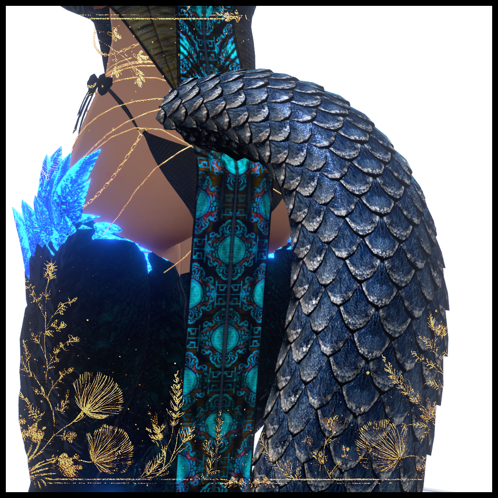 【DragonTailシリーズ】DragonTail_02_L 藍蛇鱗【3Dモデル衣装・装飾品】 - [SpeQ:utako] - BOOTH
