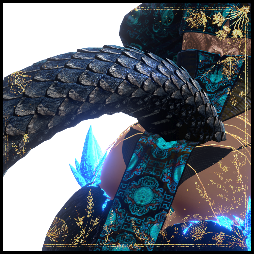 【DragonTailシリーズ】DragonTail_02_L 藍蛇鱗【3Dモデル衣装・装飾品】 - [SpeQ:utako] - BOOTH