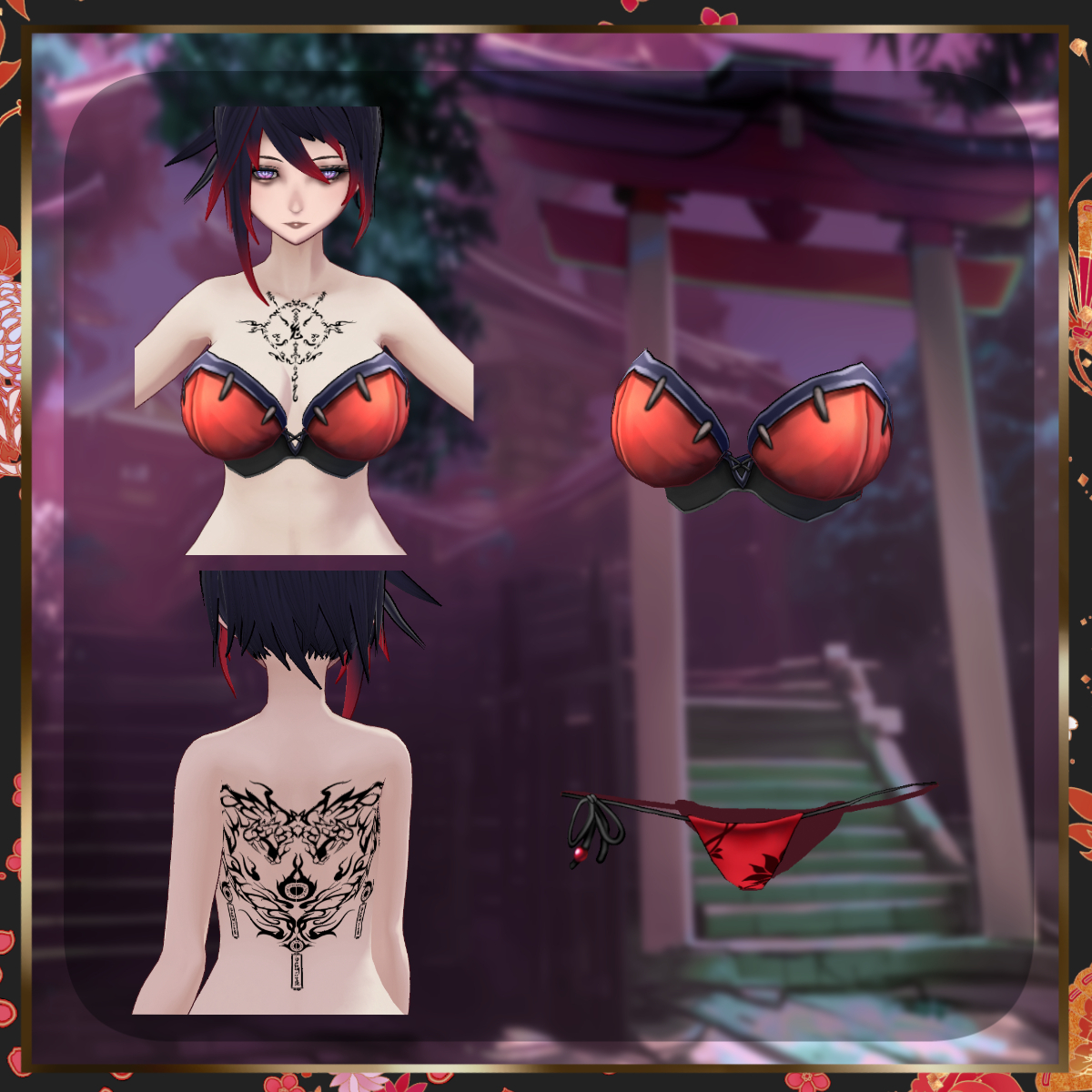 【VRoid】オリジナルモデル退魔師ちゃん＋衣装退魔師のドレス - 緋檻屋 Scarlet Cage - BOOTH