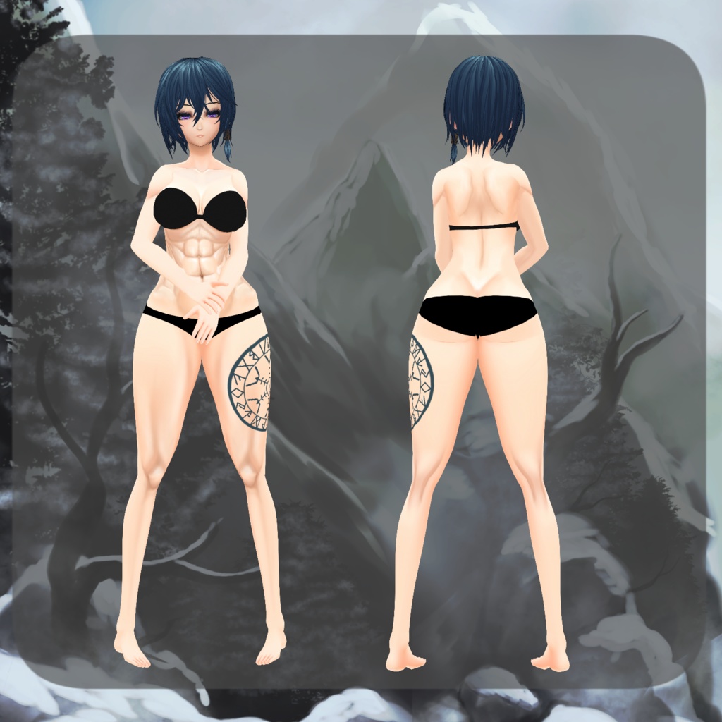 【VRoid】ヴァイキング女戦士 顔テクスチャ 筋肉肌テクスチャ - 緋檻屋 Scarlet Cage - BOOTH