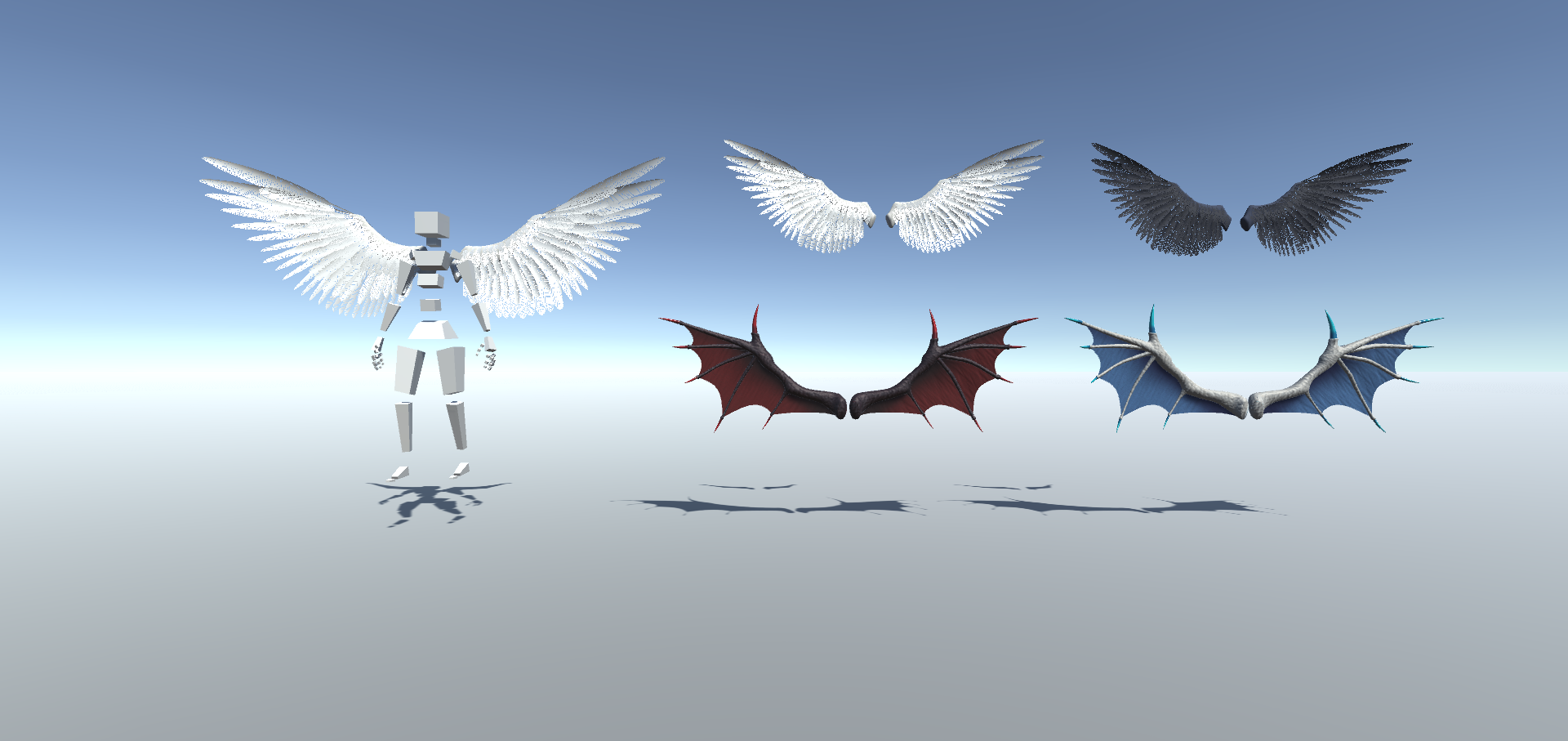 【3Dモデル】天使の翼と悪魔の翼 - さびねずみ - BOOTH