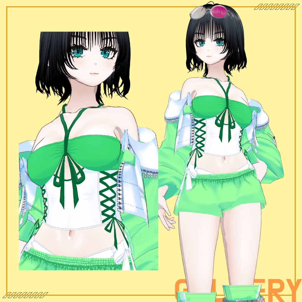 【無料あり】Summer Bloom Resort Line (VRoid水着セット) - texture & vroiditem [VRoid] #Azuver - Azuver - BOOTH