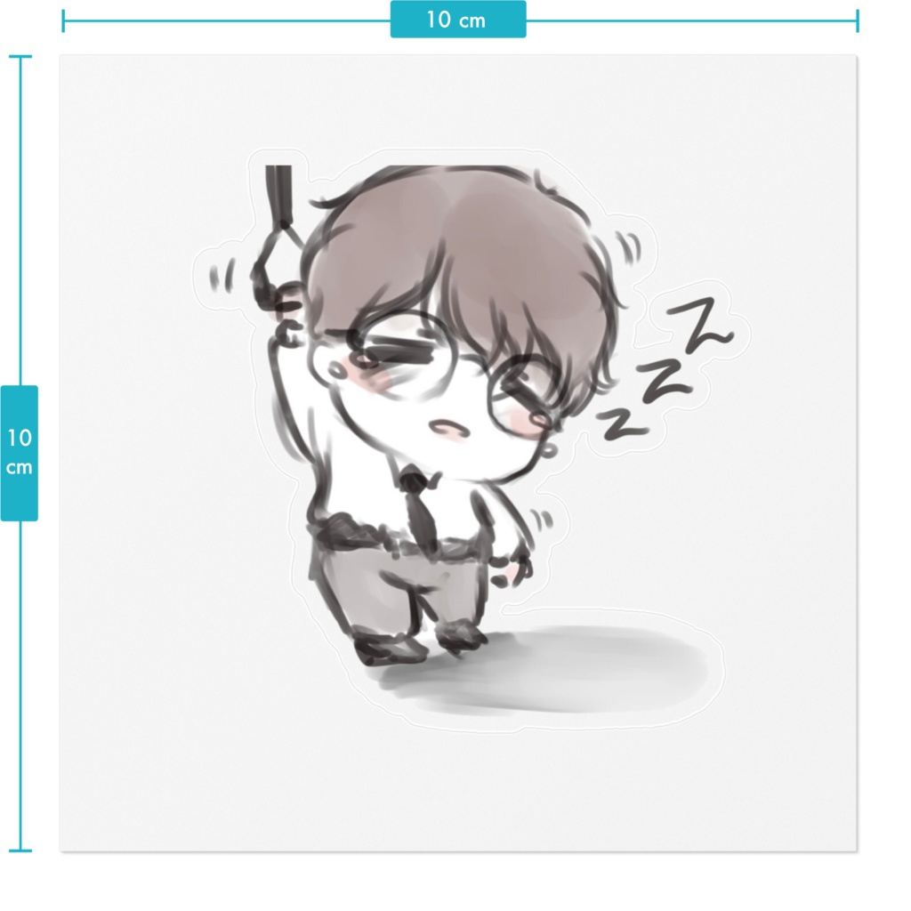 出勤ユゲ クリアステッカー - yuge-yrg - BOOTH