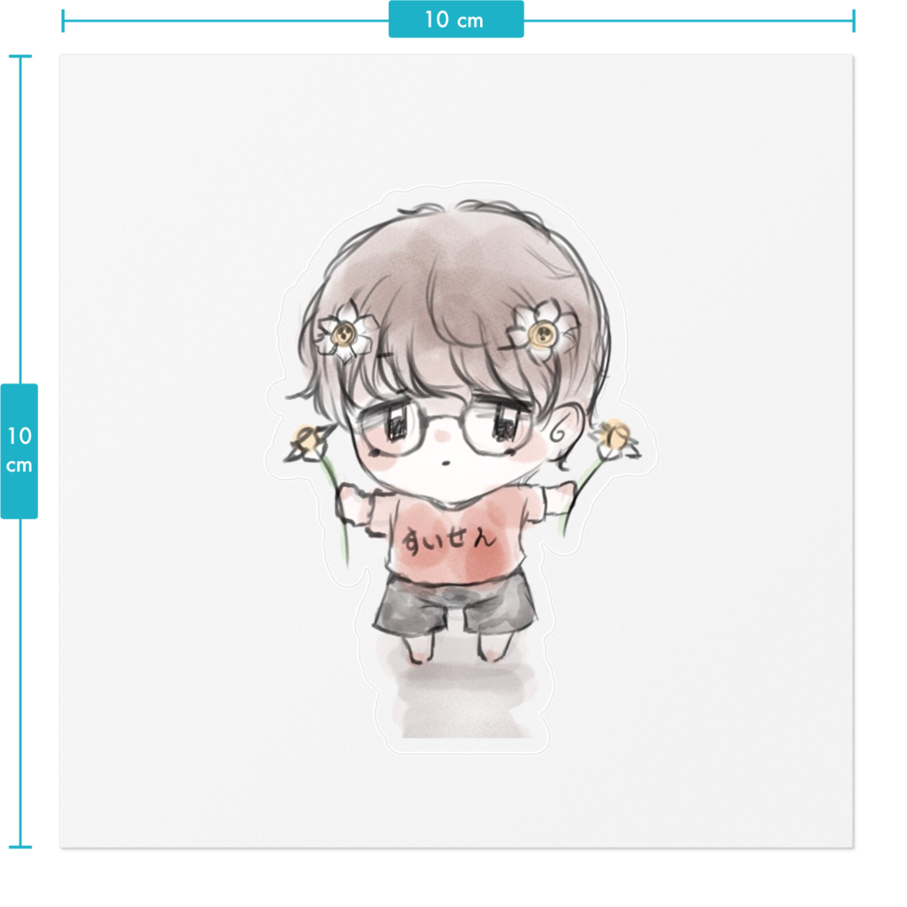 すいせんユゲ クリアステッカー - yuge-yrg - BOOTH