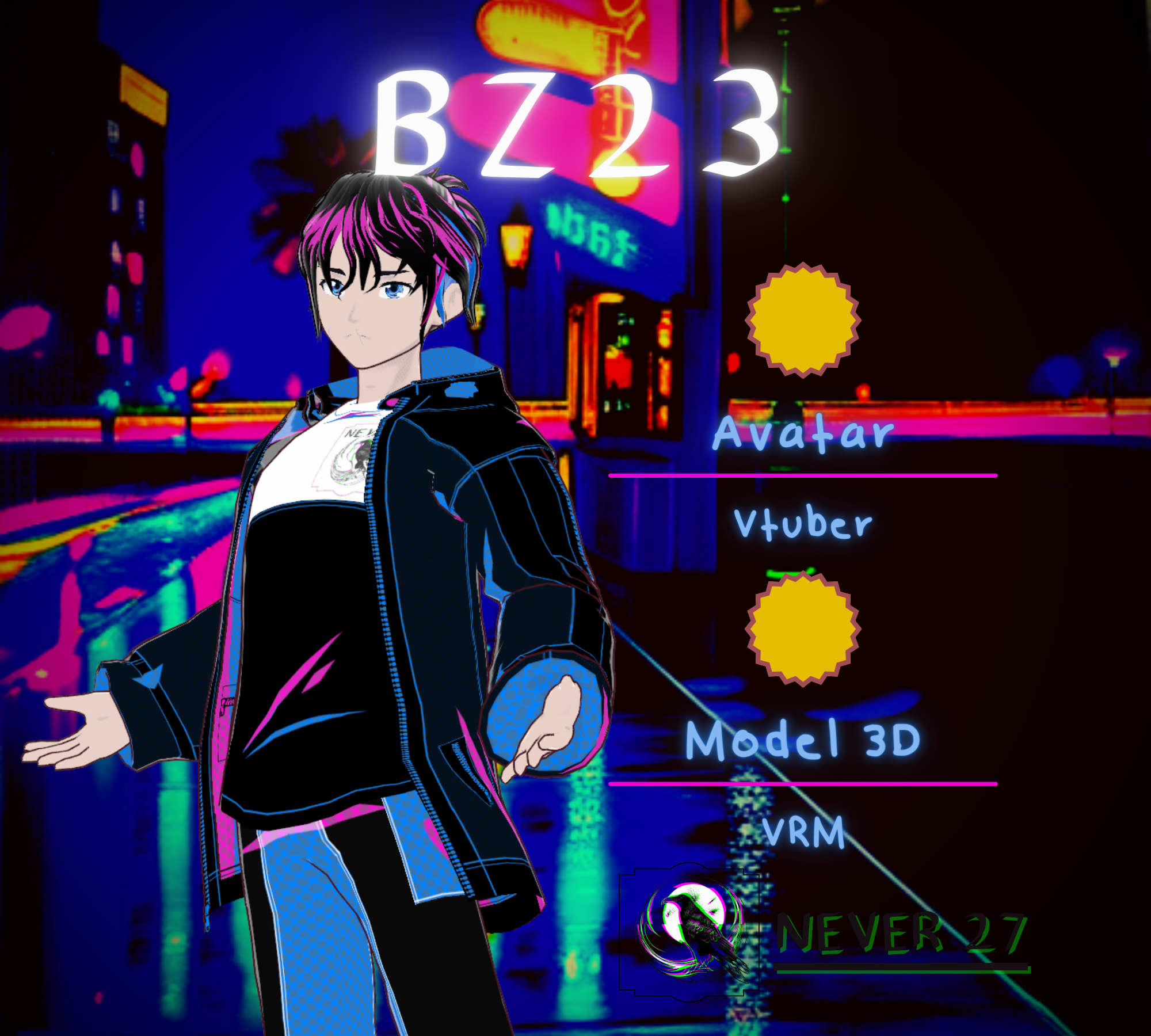 Model 3D vrm =-= BZ23 =.= - Never27 - BOOTH