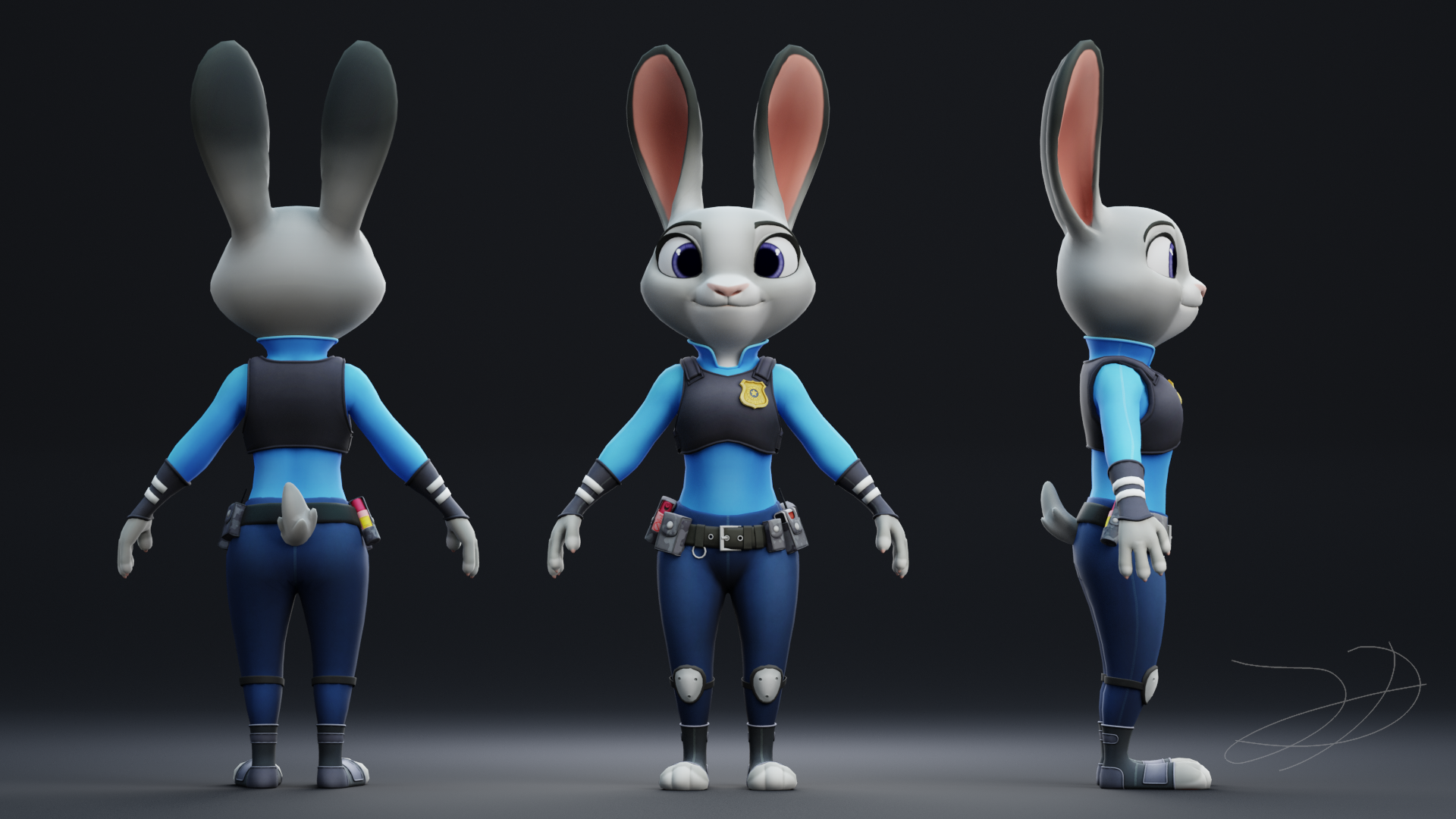 Judy Hopps Vrchat Avatar - jabberdeer - BOOTH