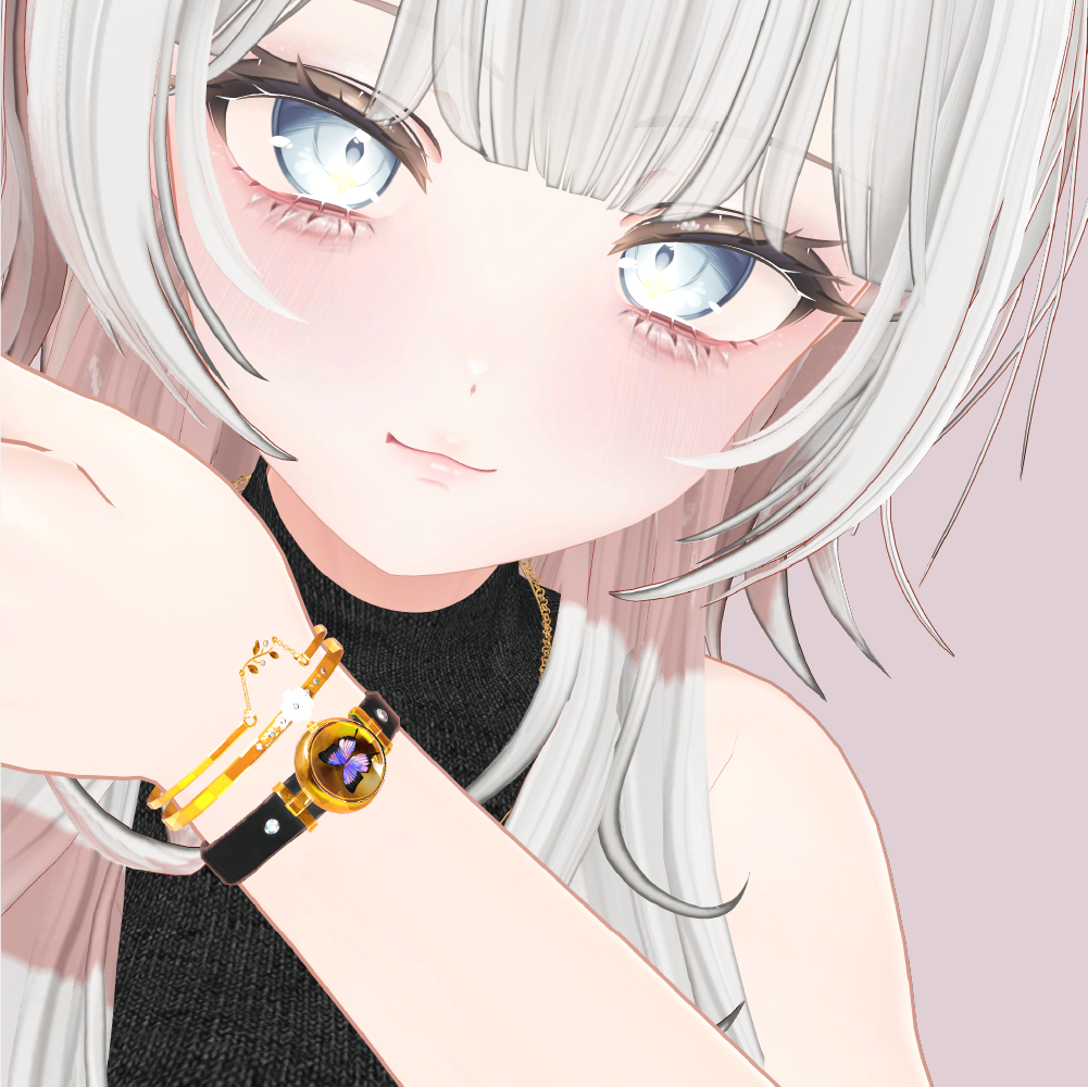 【MA対応】蝶々が舞うパーティクル付きバングル - Butterflies fly watch - studio Re:LEA - BOOTH