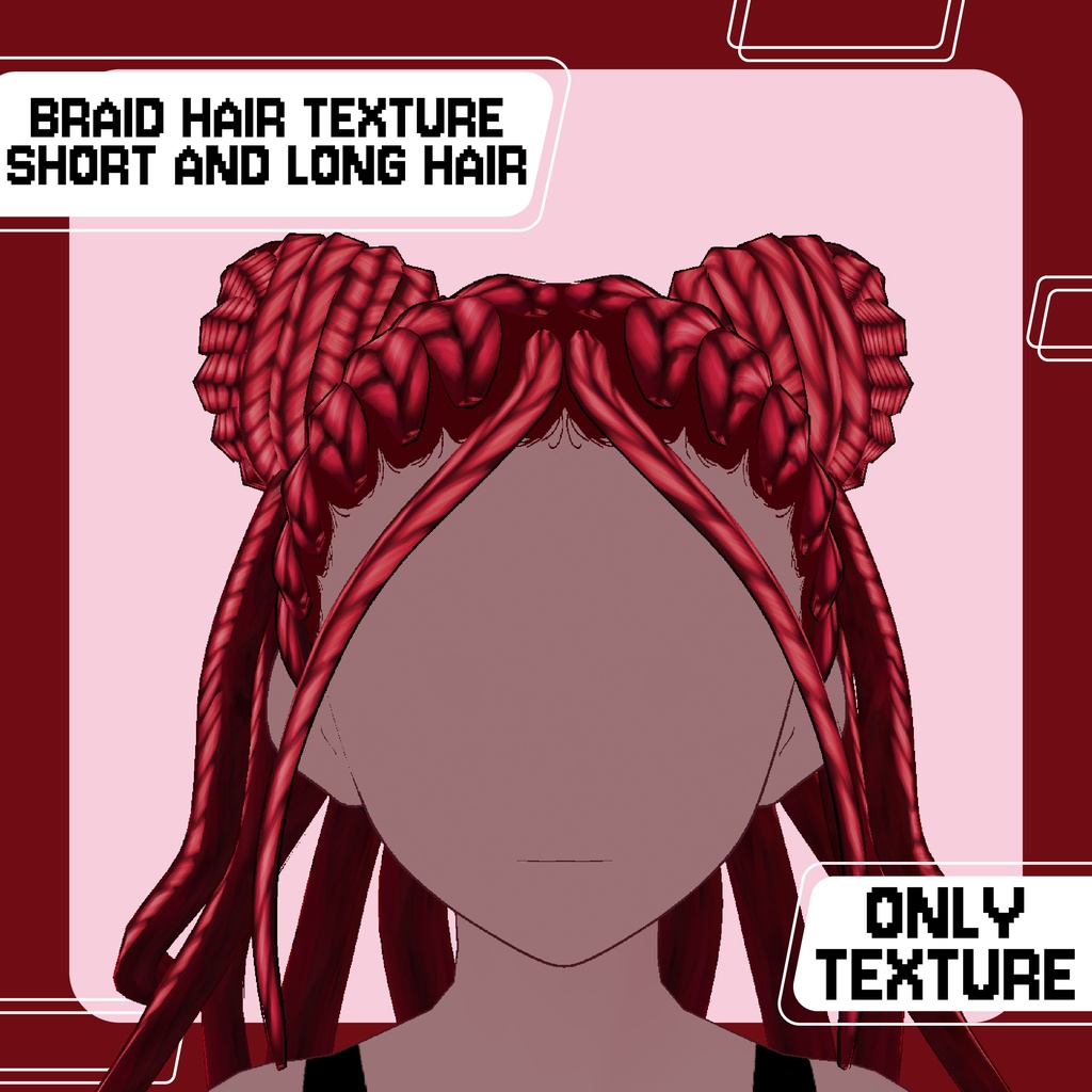 【VRoid】 Braid Hair Texture - zhaolian - BOOTH