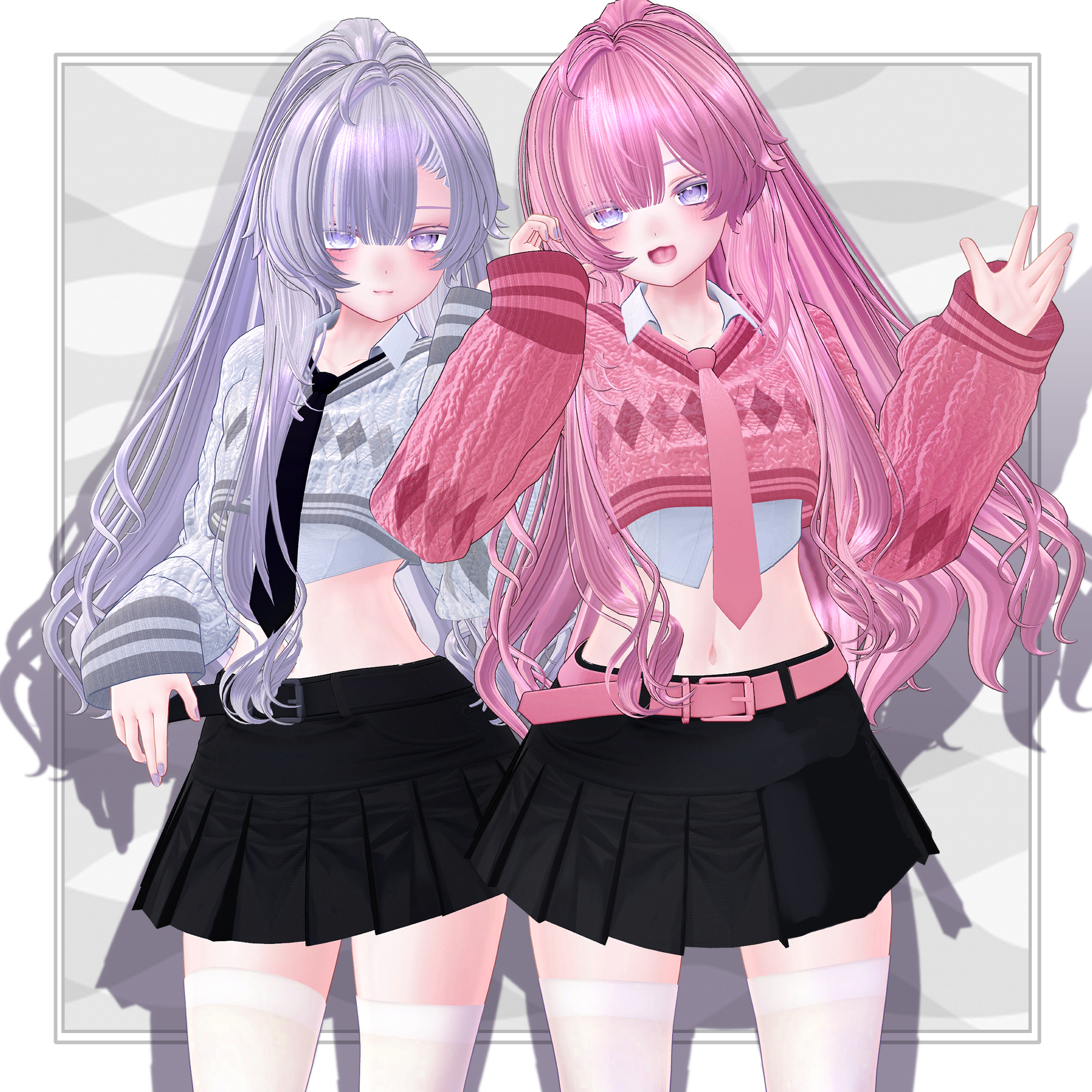 【VRC想定】3way＋2 PWS Hair pack - GLAY Unknown - BOOTH