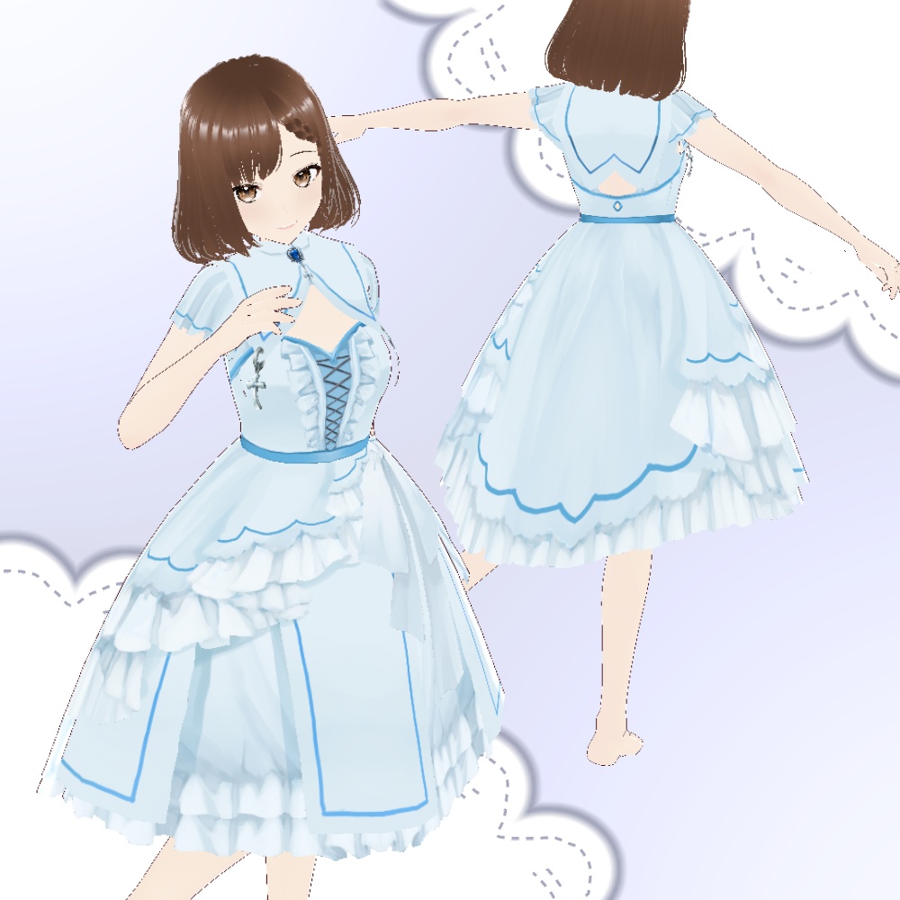 【VRoid衣装】Dolly dress - アトリエ かざみどり - BOOTH