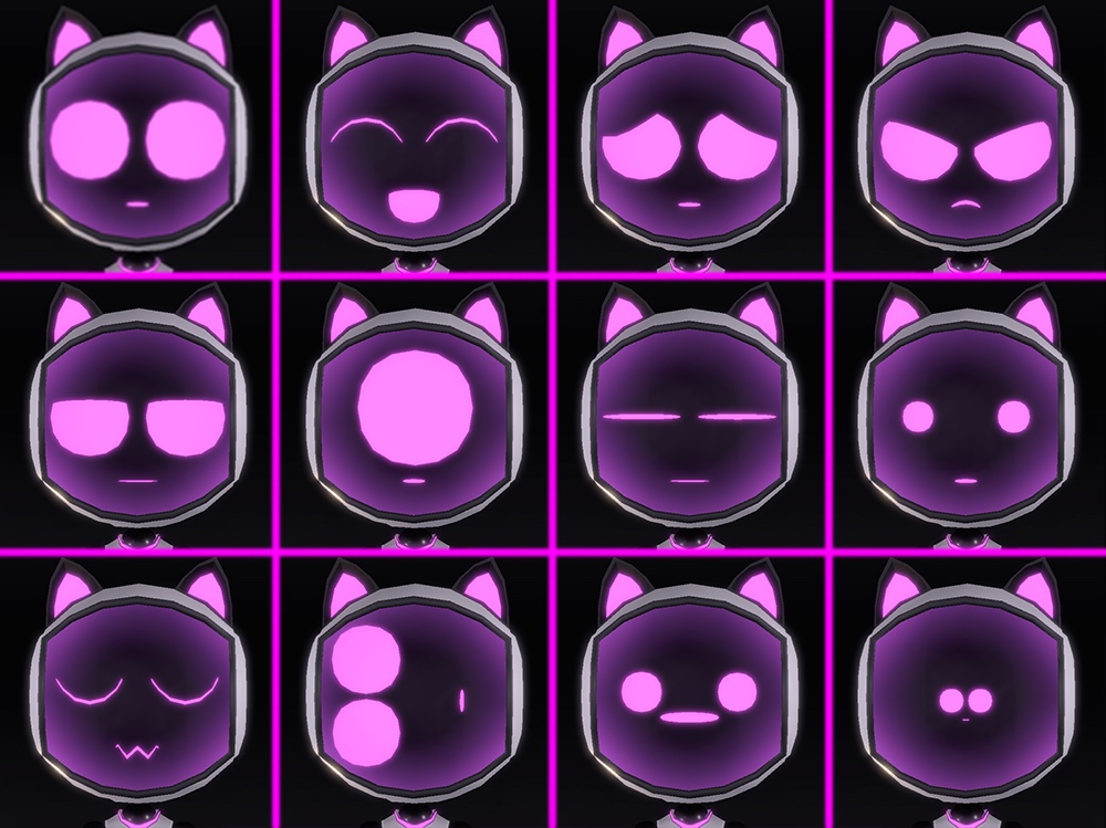 [Original 3D Model] M1N1 Cute Neko Bot Avatar - Battle Bunny Mods - BOOTH