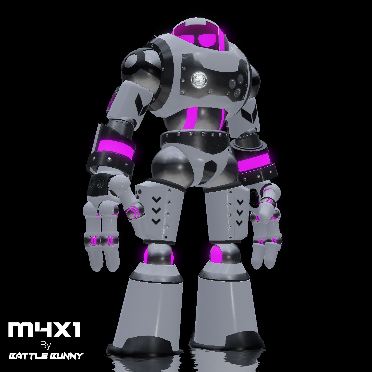 [Original 3D Model] M4X1 VRChat Robot Avatar - Battle Bunny Mods - BOOTH