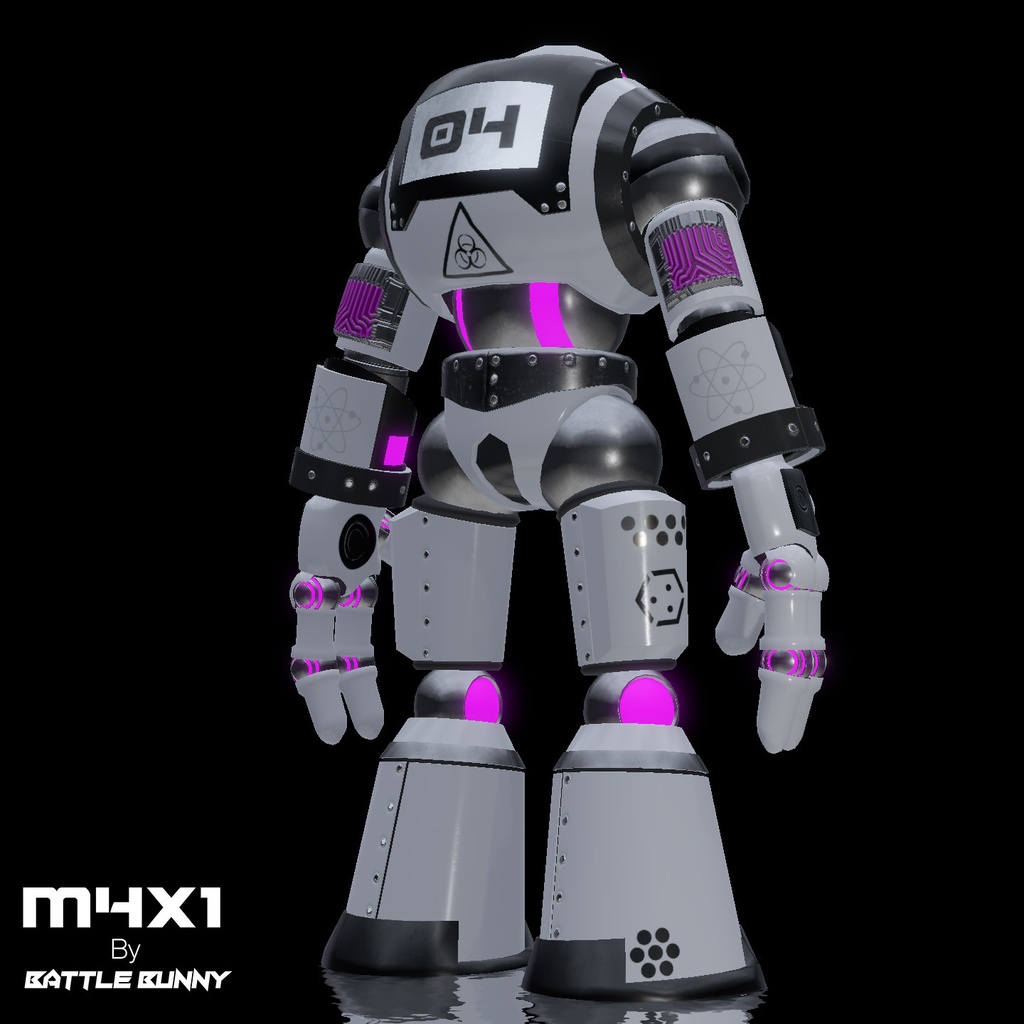 [Original 3D Model] M4X1 VRChat Robot Avatar - Battle Bunny Mods - BOOTH