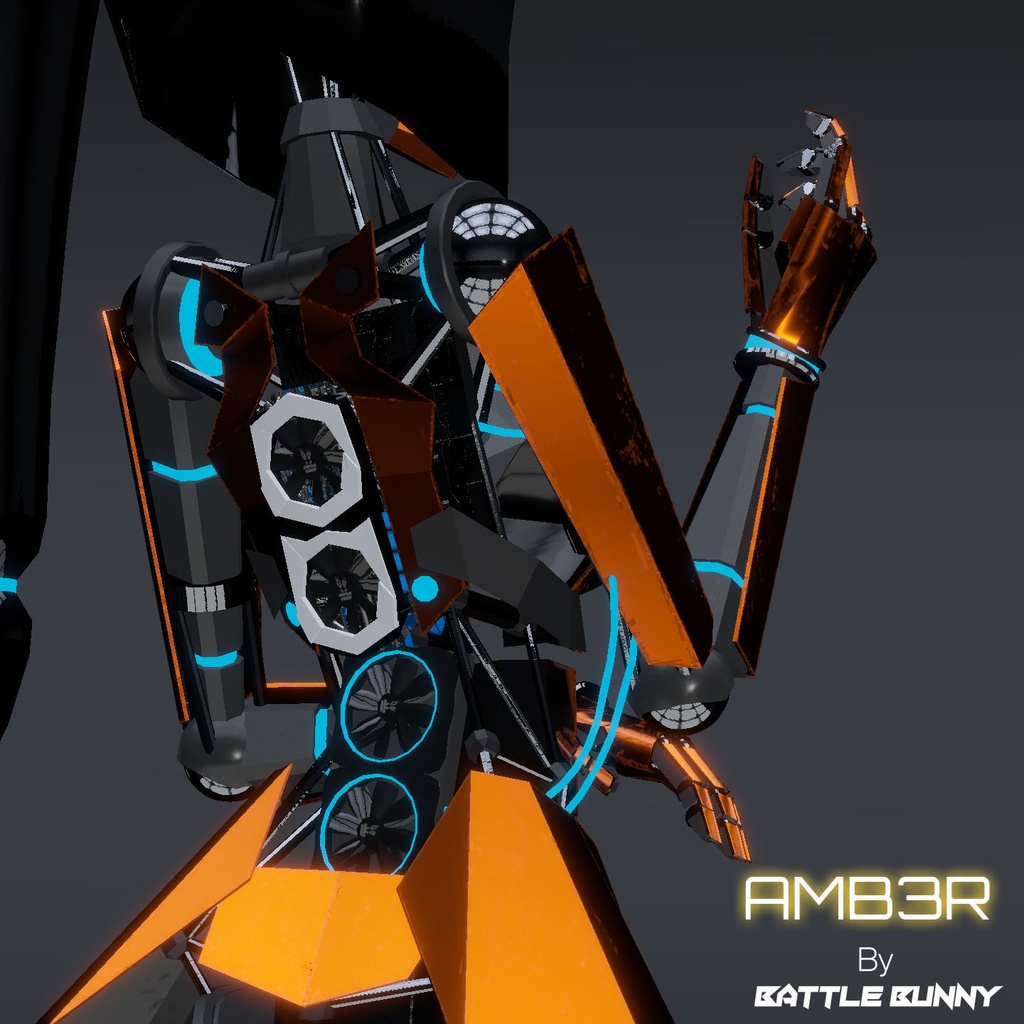 [Original 3D Model] AMB3R VRChat Robo Mecha Avatar - Battle Bunny Mods ...