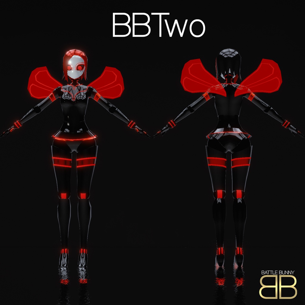 [Original 3D Model] BBTwo Extended VRChat Avatar - Battle Bunny Mods ...