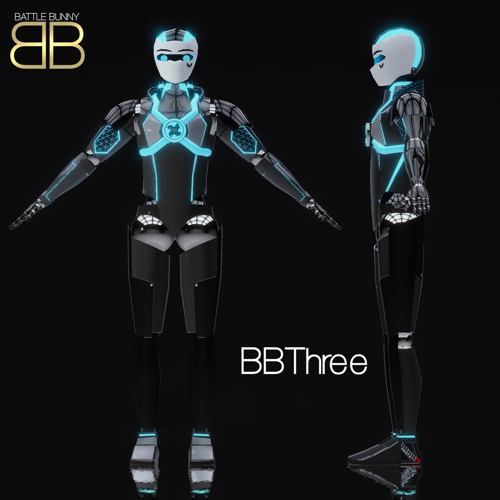 [Original 3D Model] BBThree VRChat Avatar Model - Battle Bunny Mods - BOOTH