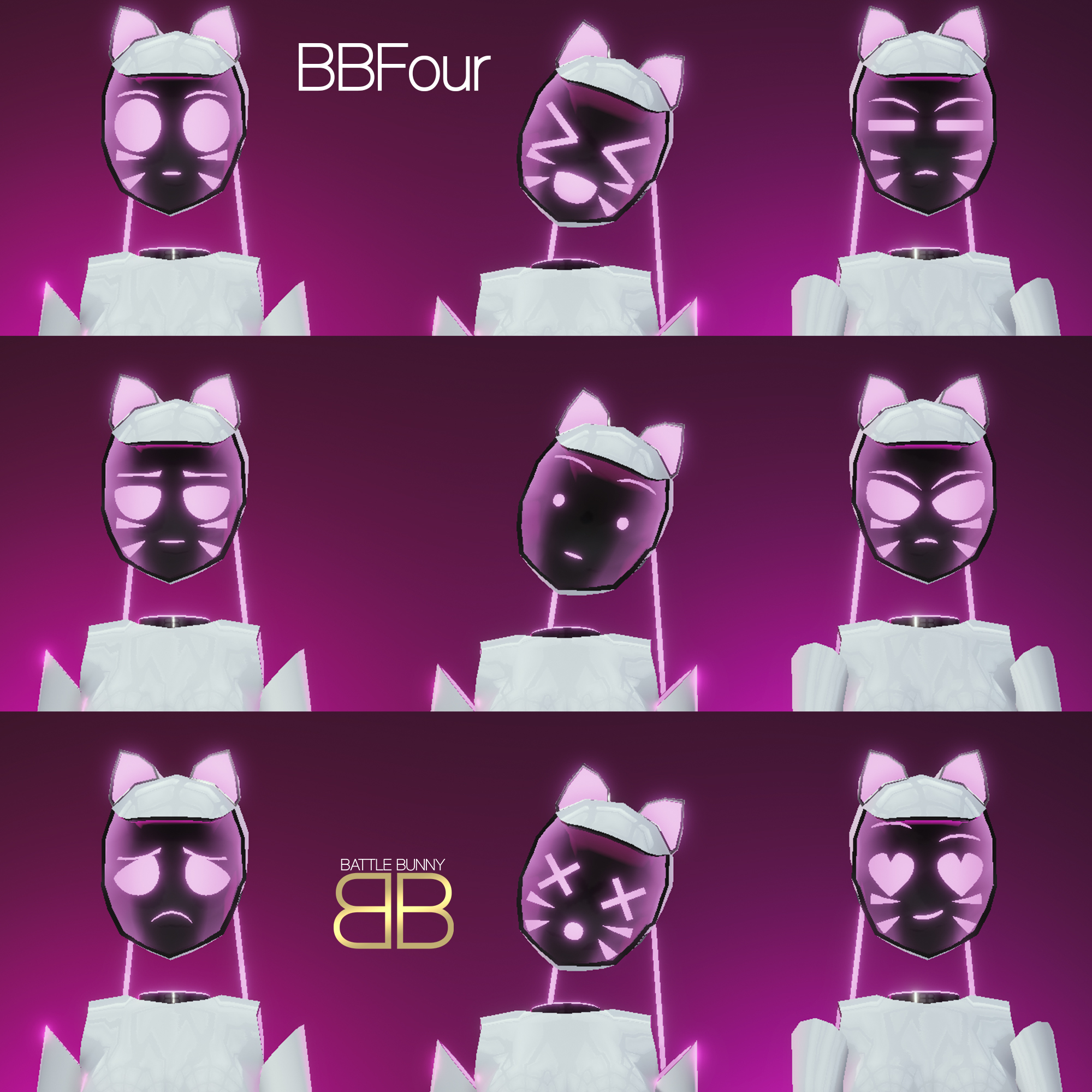 [Original 3D Model] BBFour VRChat Neko Bot - Battle Bunny Mods - BOOTH