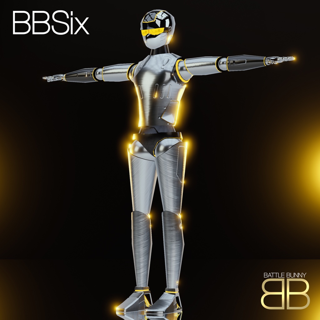 [Original 3D Model] BBSix VRChat Avatar - Battle Bunny Mods - BOOTH