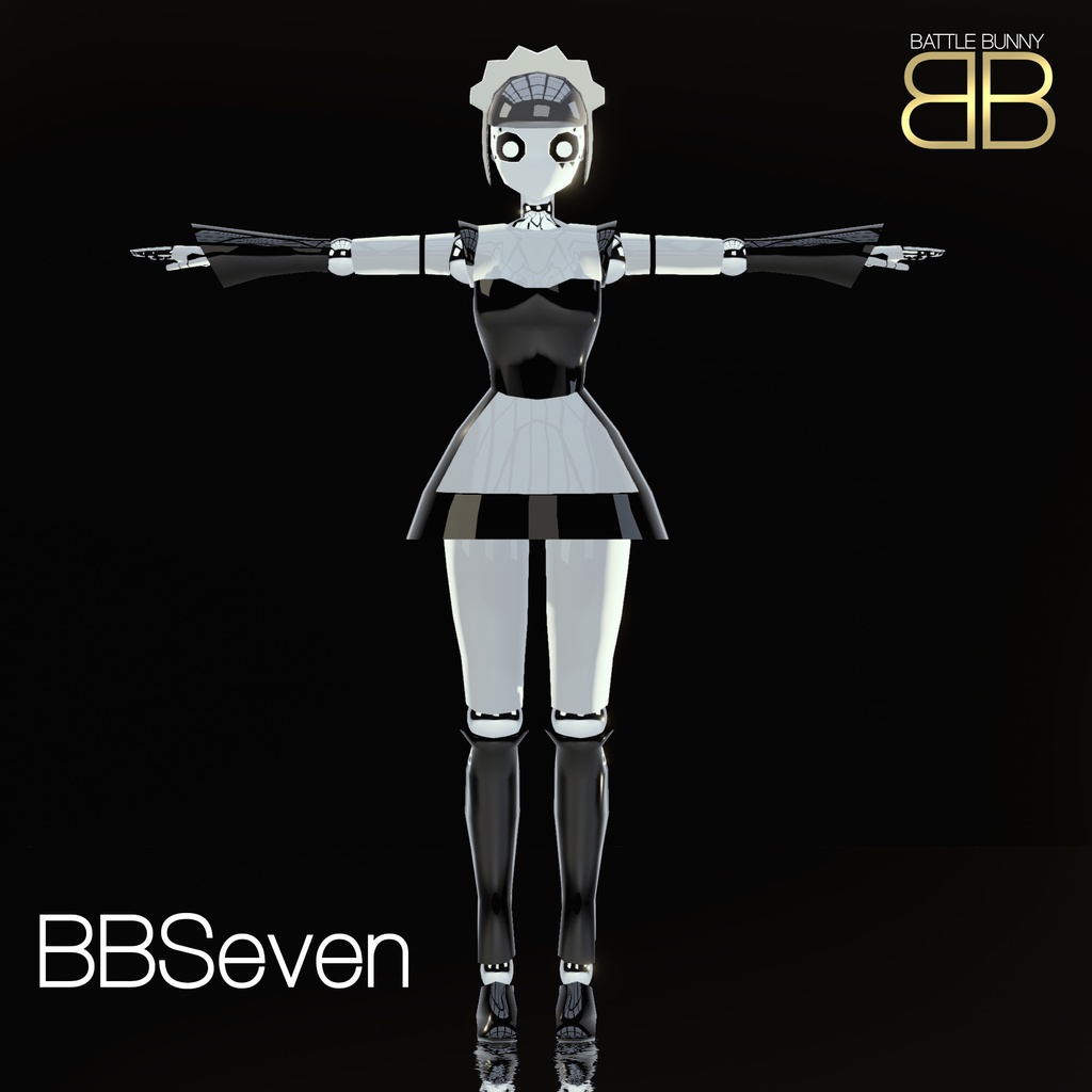[Original 3D Model] BBSeven Robot Maid VRChat Avatar - Battle Bunny ...