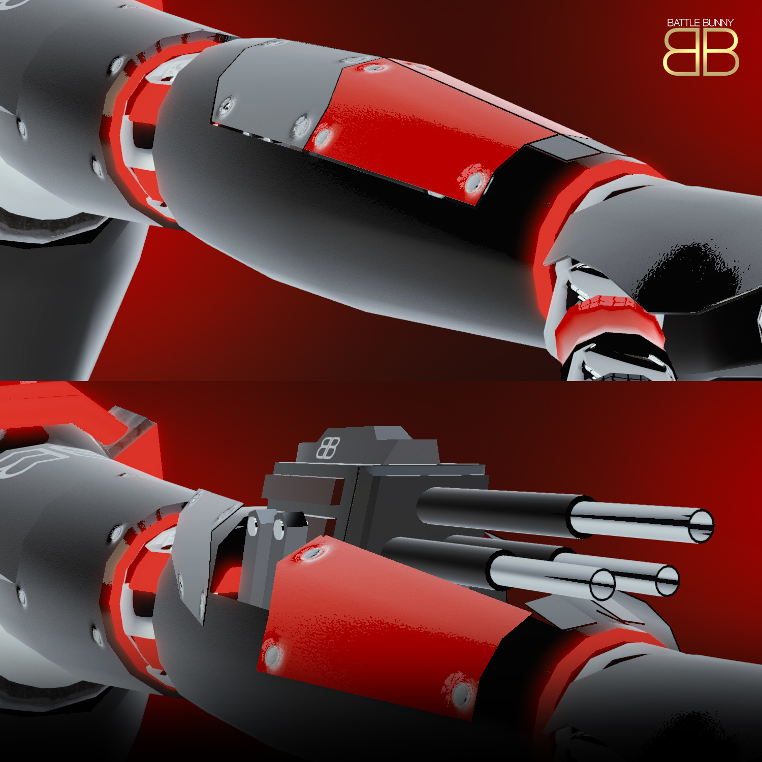 [Original 3D Model] BBNine Tactical Robot VRChat Avatar - Battle Bunny ...