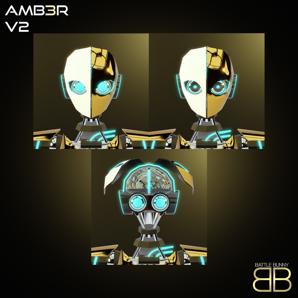 [Original 3D Model] AMB3R V2 VRChat Robot Model - Battle Bunny Mods - BOOTH