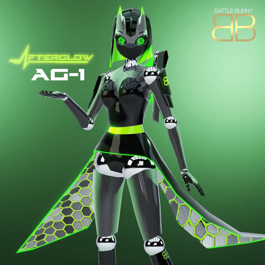 [Original 3D Model] Afterglow AG-1 Oni Robot VRChat Avatar - Battle ...