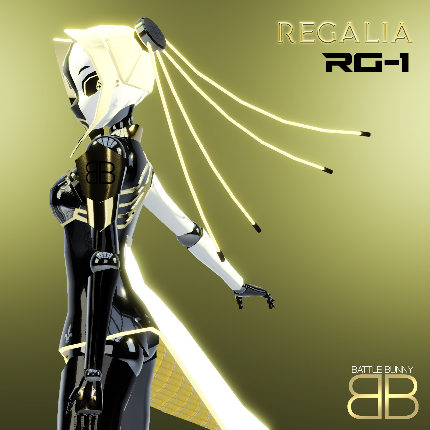 [Original 3D Model] Regalia RG-1 Royal Robot VRChat Avatar - Battle ...