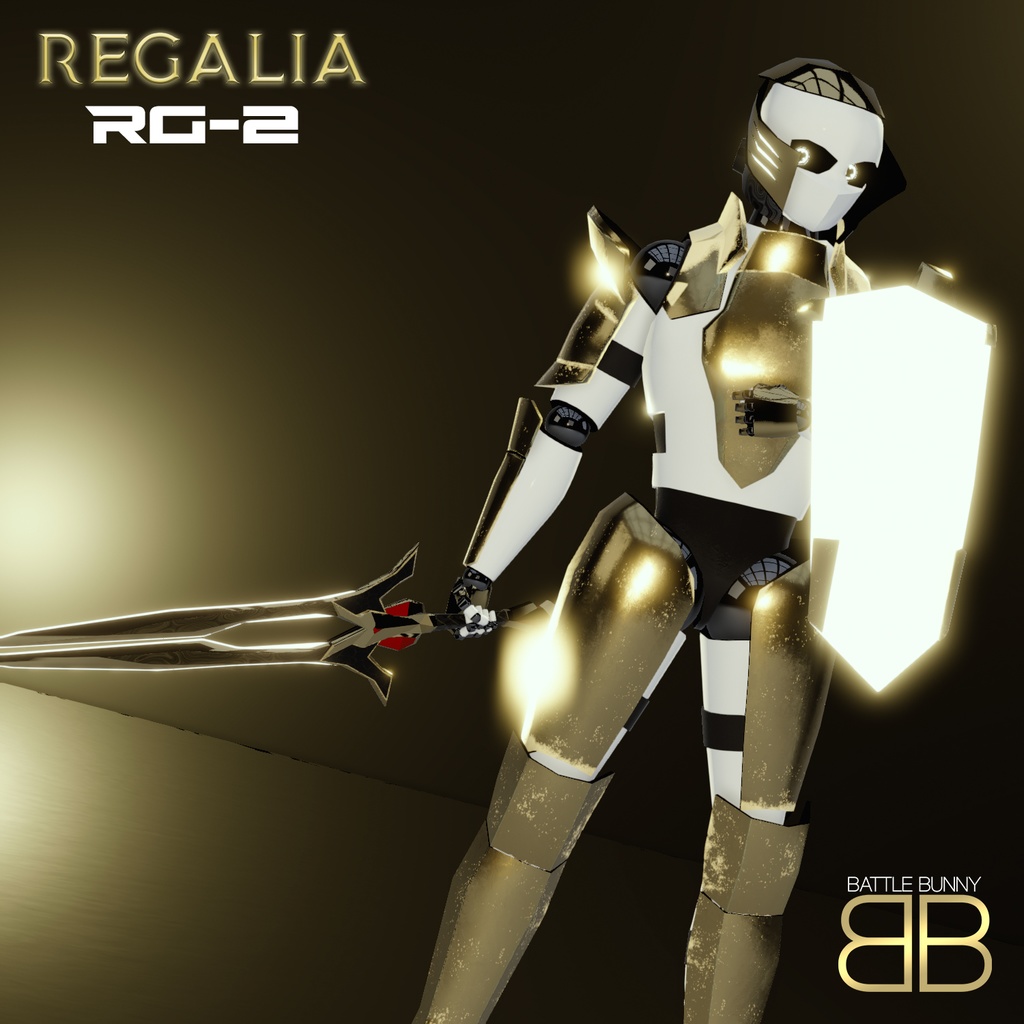 [Original 3D Model] Regalia RG-2 Royal Knight Robot VRChat Avatar ...