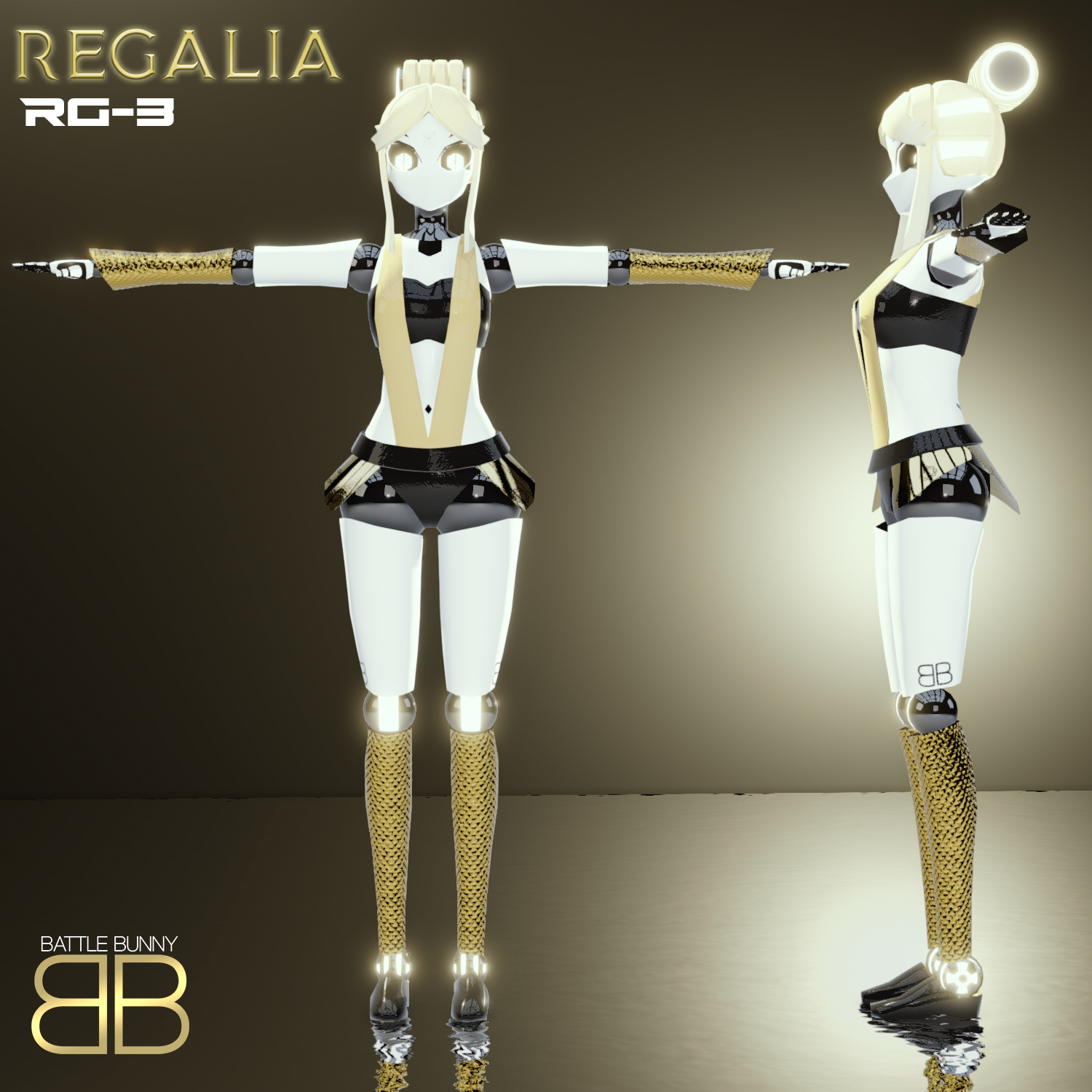 [Original 3D Model] Regalia RG-3 Dancer Robot VRChat Avatar - Battle ...