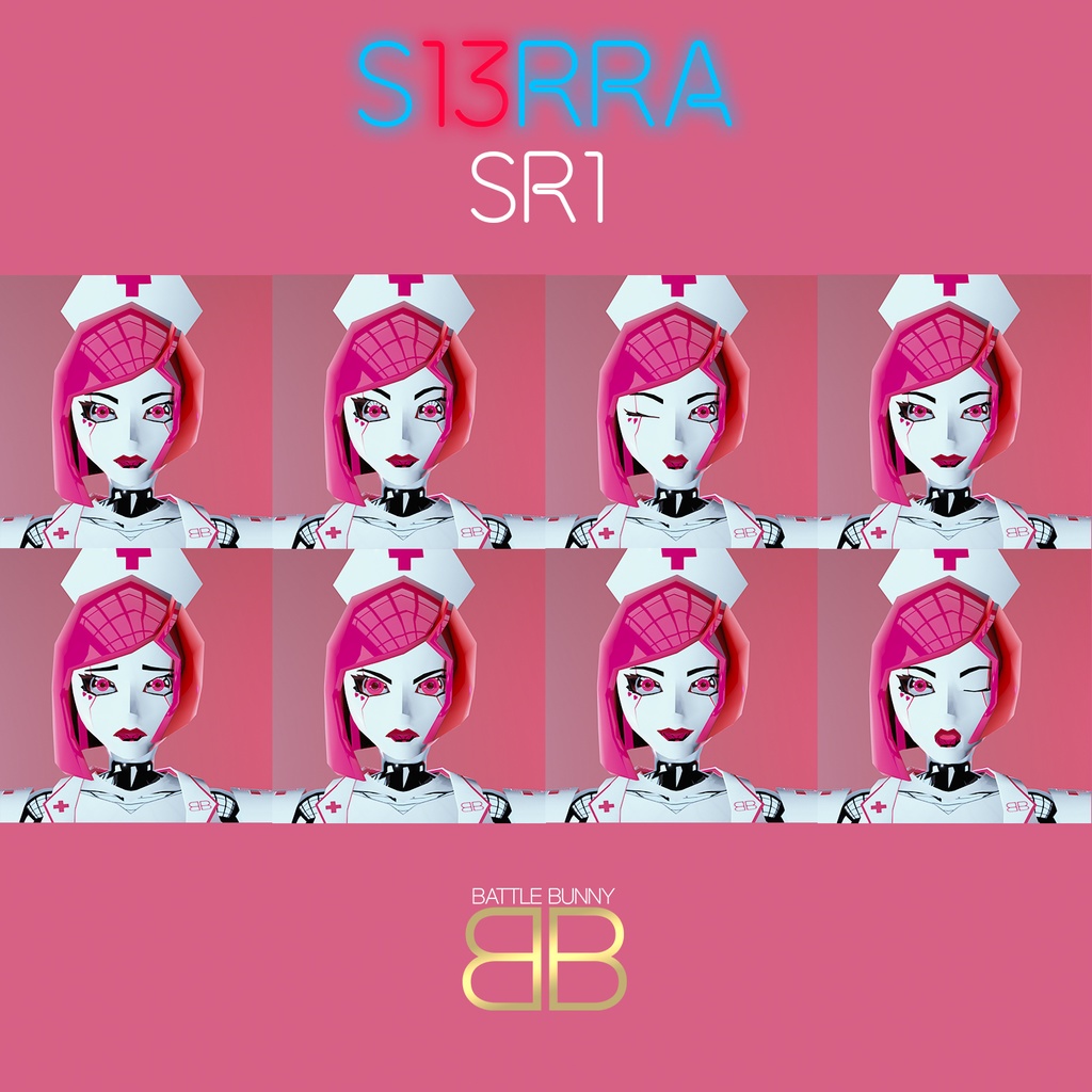 [Original 3D Model] S13RRA SR1 Nurse Robot Girl VRChat Avatar - Battle ...