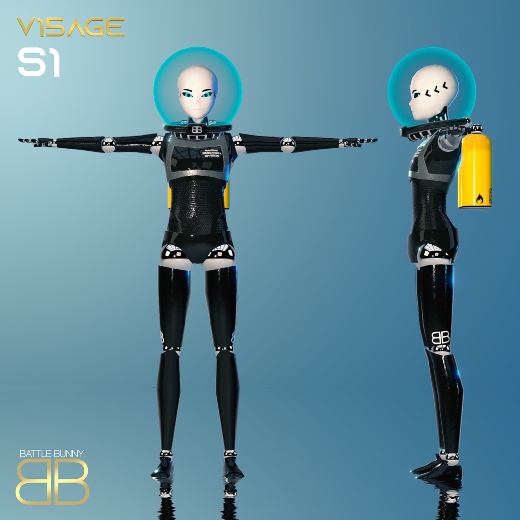 [Original 3D Model] V15AGE S1 Marine Research Male Robot VRChat Avatar ...