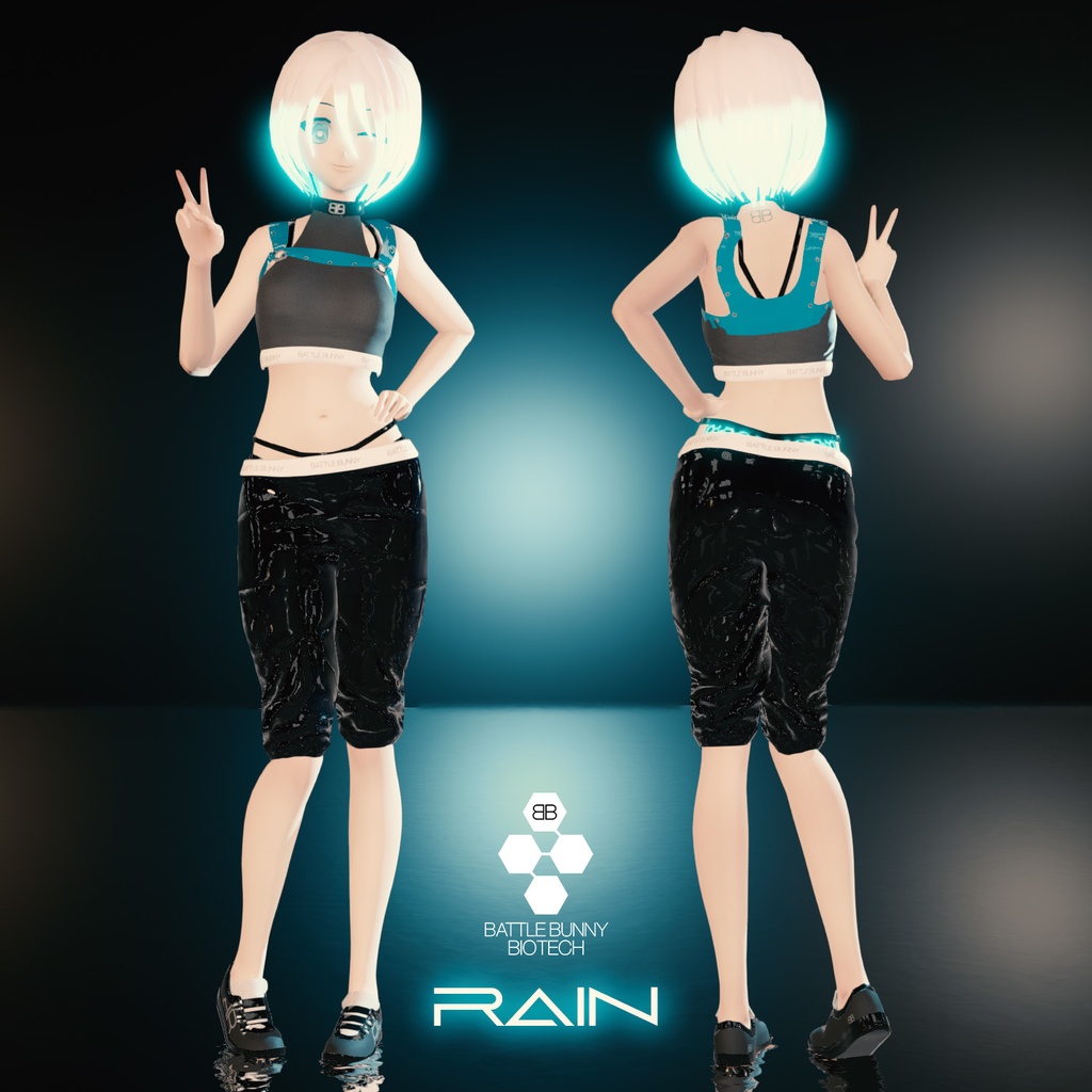 [Original 3D Model] RAIN Cyber Girl Synth VRChat Vtuber Avatar - Battle ...