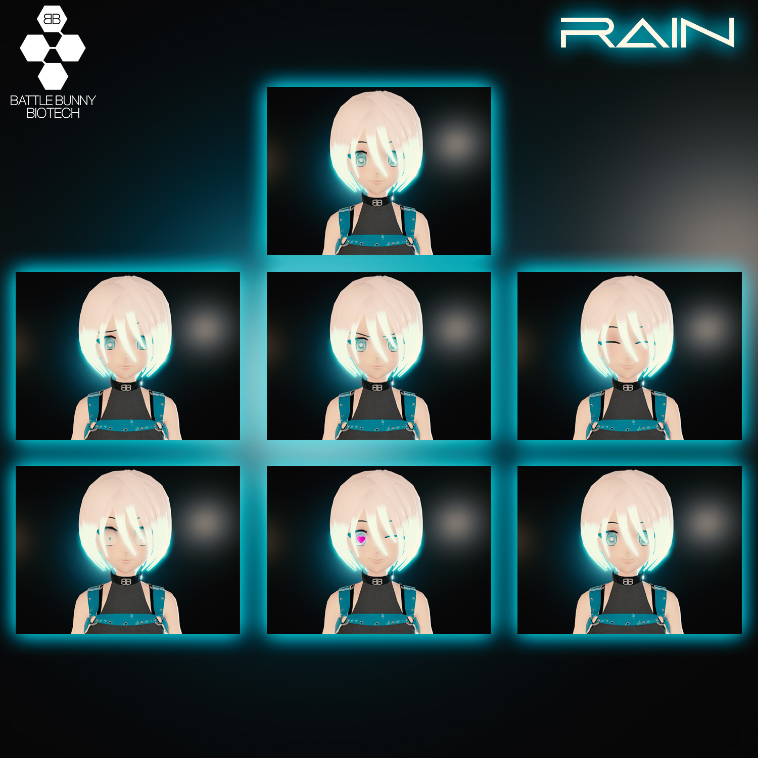 [Original 3D Model] RAIN Cyber Girl Synth VRChat Vtuber Avatar - Battle ...