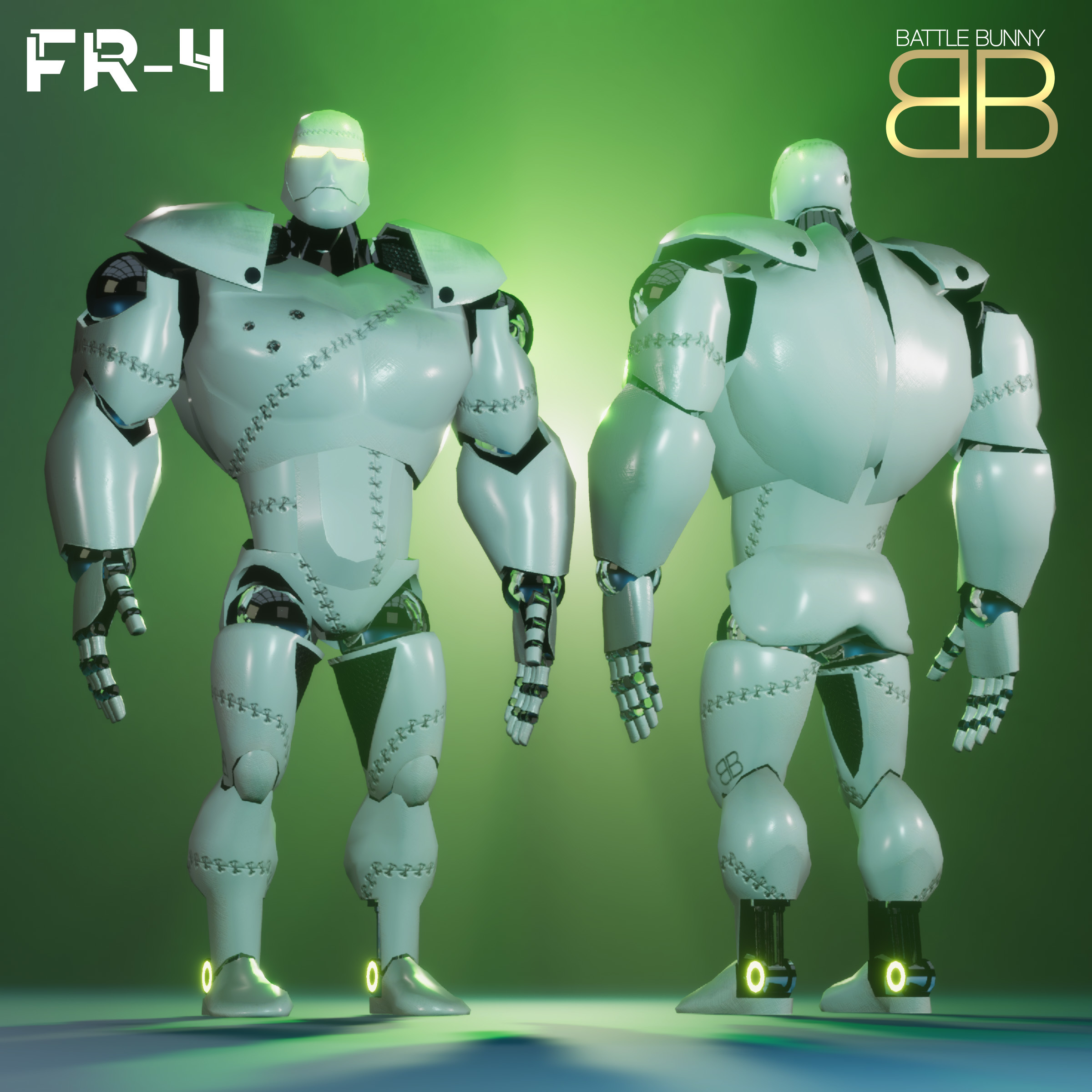 [Original 3D Model] FR-4 Halloween Robot VRChat Avatar [FREE] - Battle ...