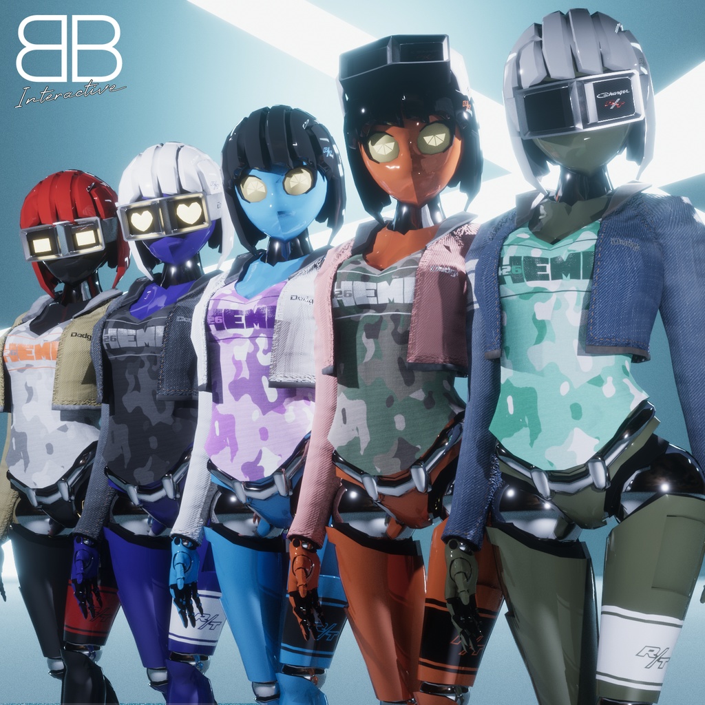 [Original 3D Model] BB Charger R/T Robot Girl VRChat Avatar - Battle ...