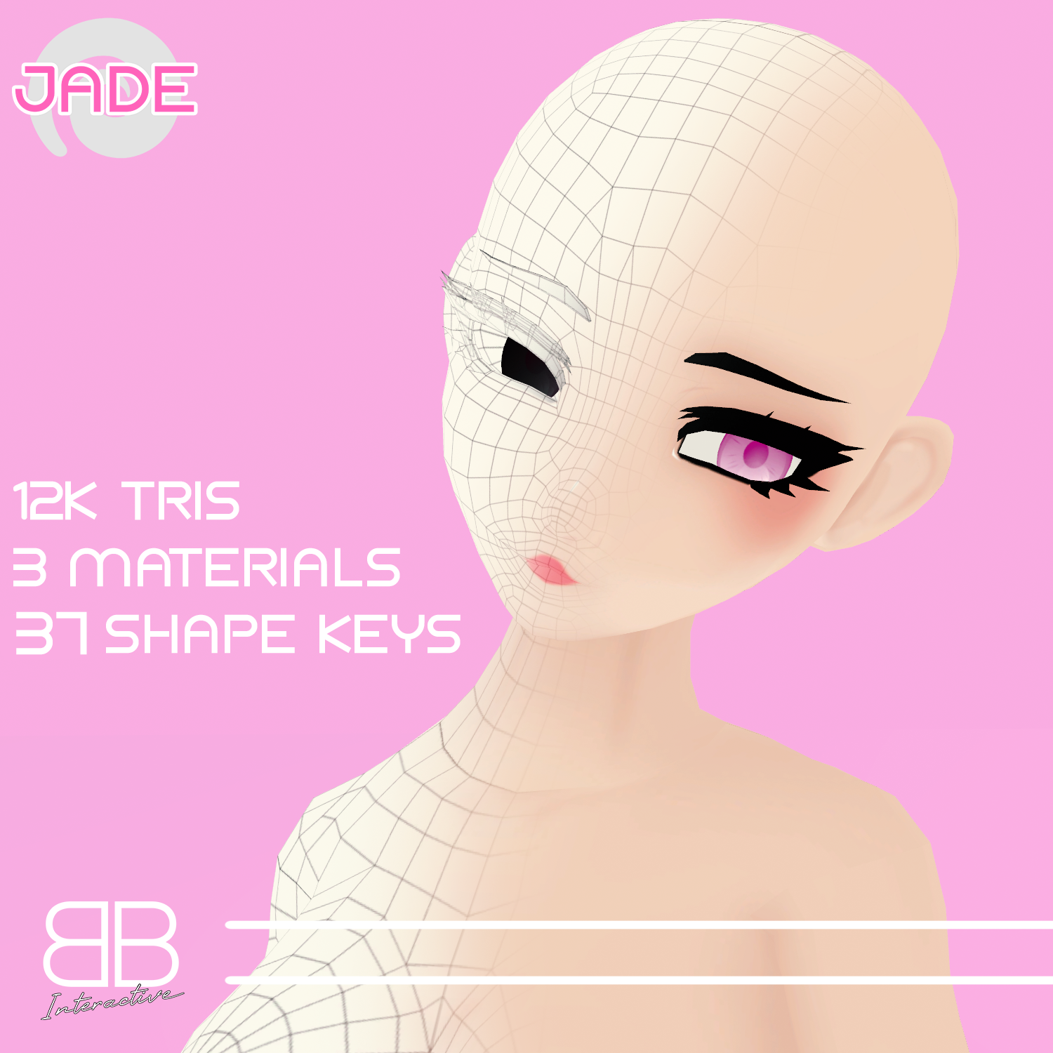 [Original 3D Model] Jade VRChat Female Base Model + Bunny Suit Avatar ...