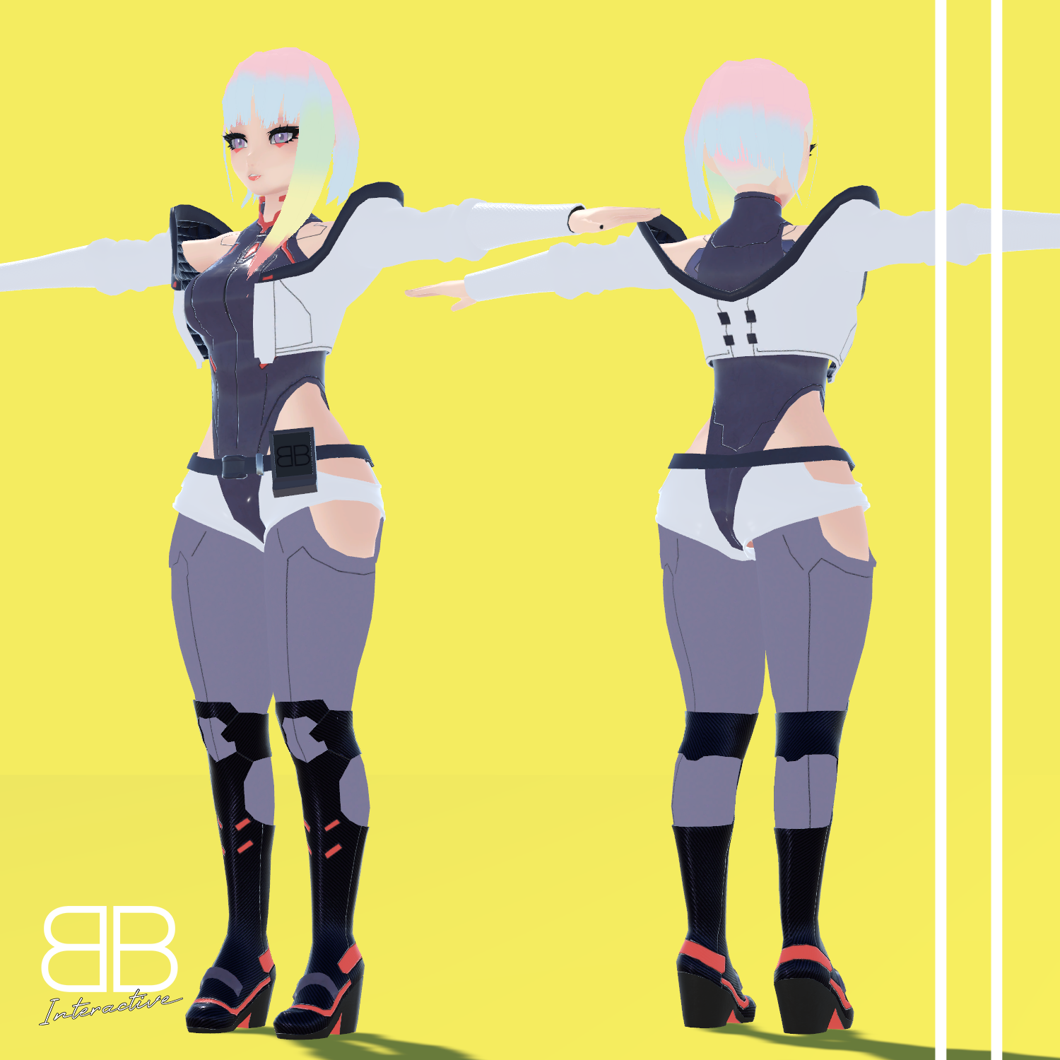 [Original 3D Model] Cyberpunk EdgeRunners Lucy VRChat Avatar [Jade Base ...