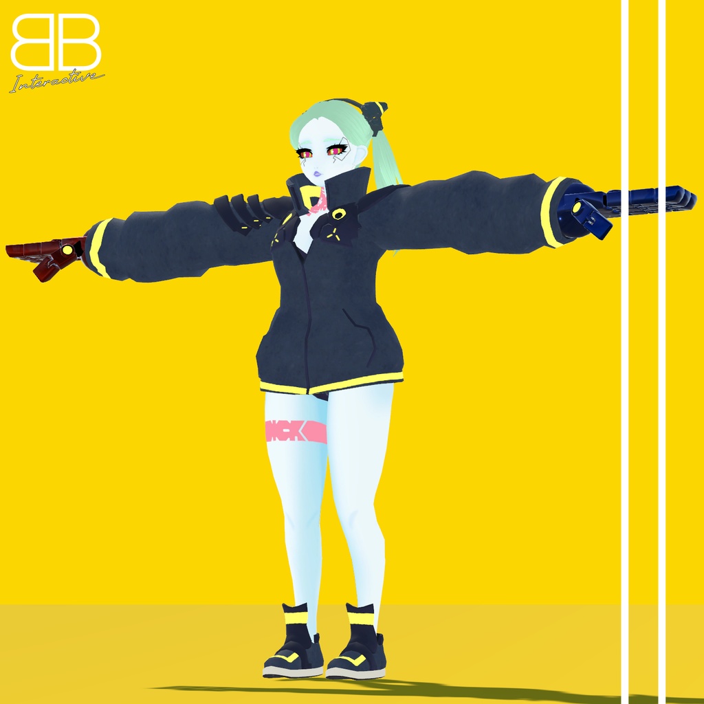 [Original 3D Model] Cyberpunk EdgeRunners Rebecca VRChat Avatar [Jade ...