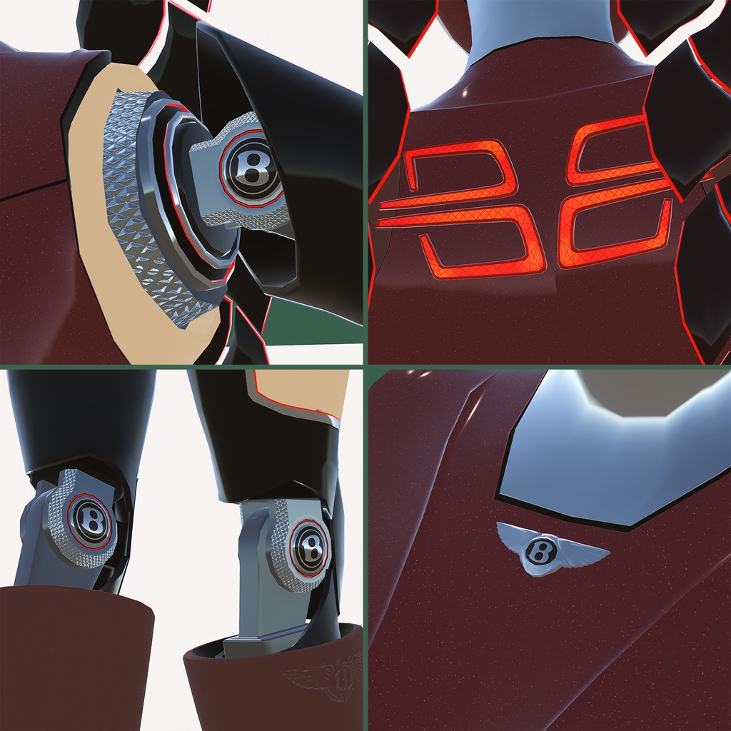 [Original 3D Model] Bentley Anastasia Robot Girl VRChat Avatar - Battle ...