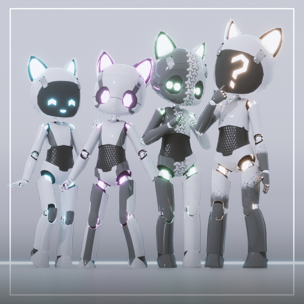 [Original 3D Model] M1N1-3 VRChat Avatar Bundle - Battle Bunny Mods - BOOTH