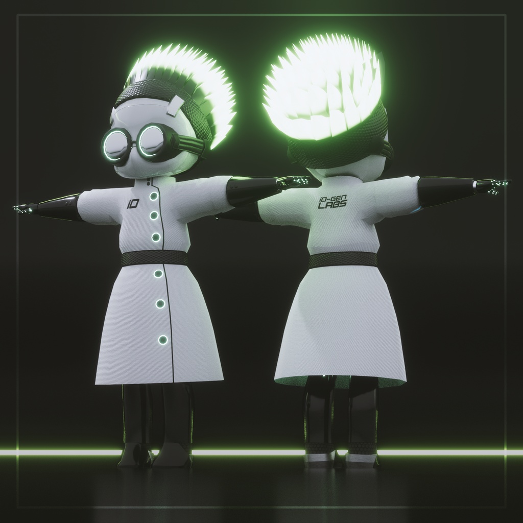 [Original 3D Model] M1N1-3 VRChat Avatar Bundle - Battle Bunny Mods - BOOTH