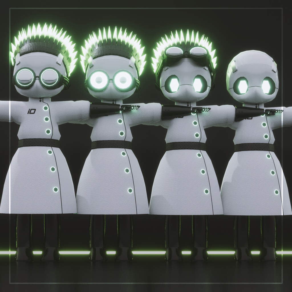 [Original 3D Model] M1N1-3 VRChat Avatar Bundle - Battle Bunny Mods - BOOTH