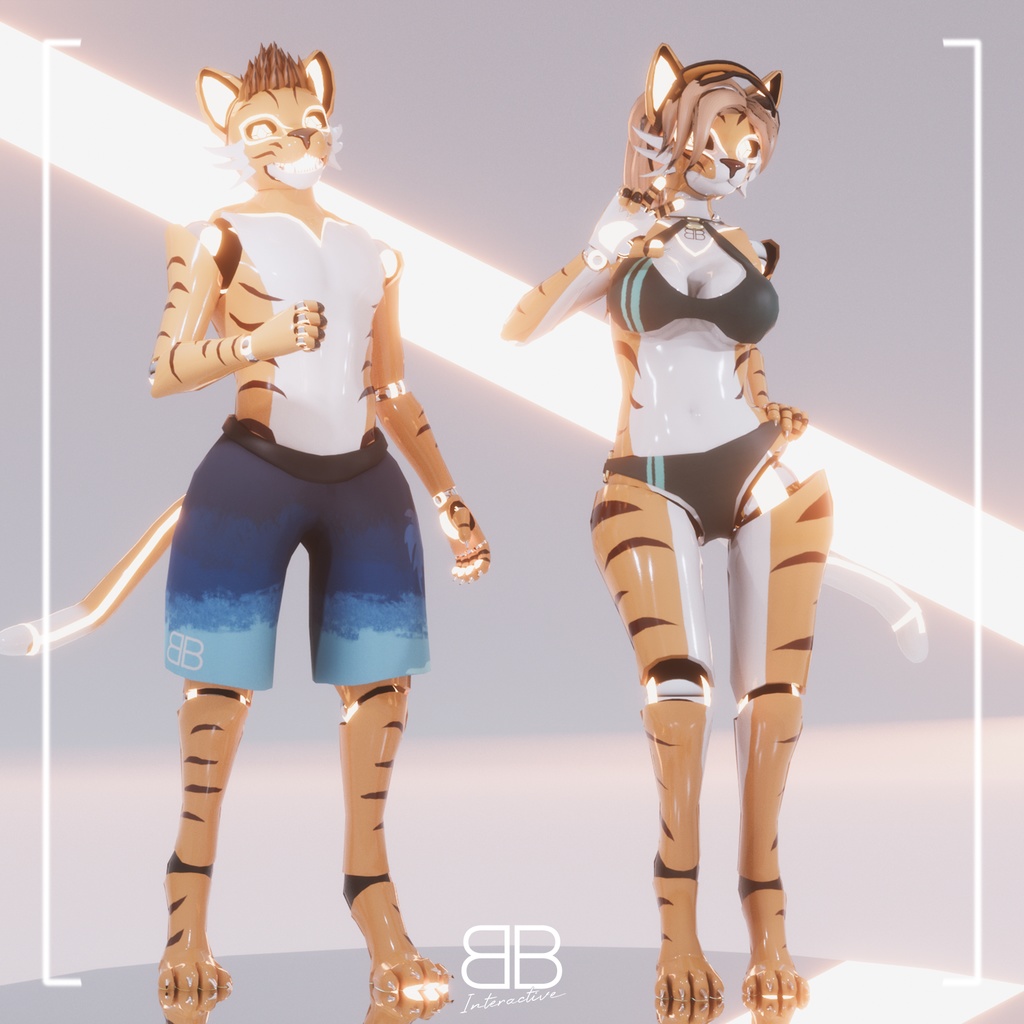 [Original 3D Model] WILDCAT VRChat Bases + Avatars || PC + Quest - Battle Bunny Mods - BOOTH