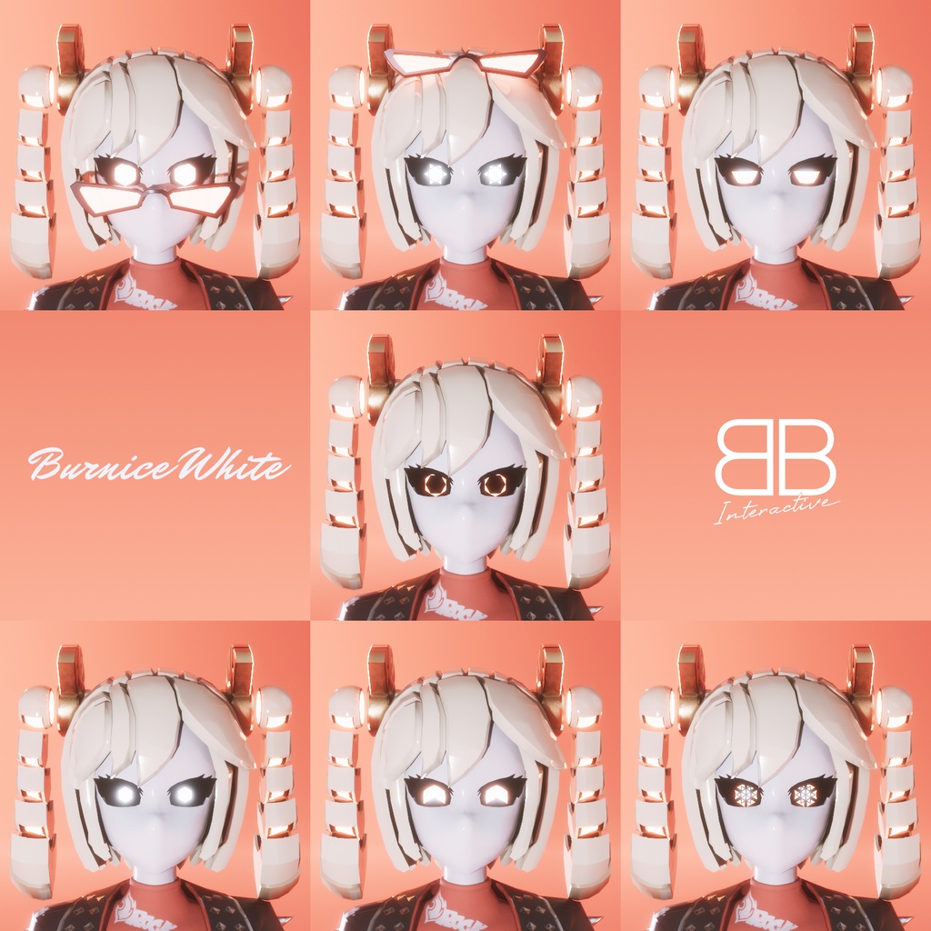 [Original 3D Model] Z3 Robot Burnice White Avatar for VRChat - Battle ...