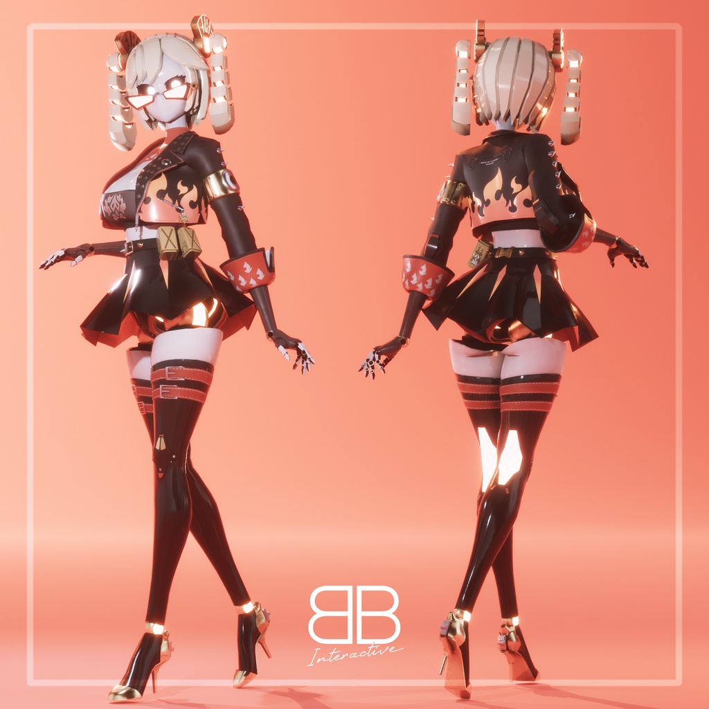 [Original 3D Model] Z3 Robot Burnice White Avatar for VRChat - Battle ...