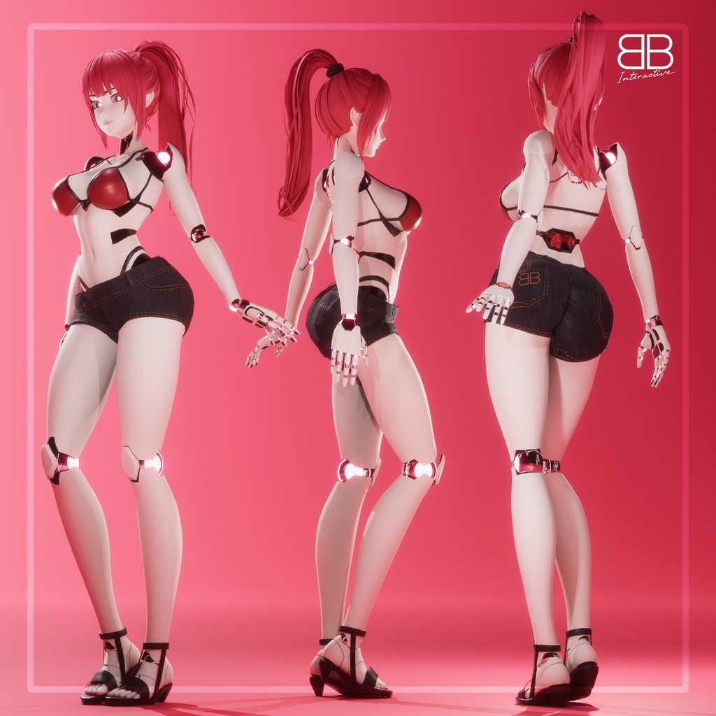 [Original 3D Model] PROTOSTAR Avatar for VRChat + Base Model - Battle Bunny Mods - BOOTH