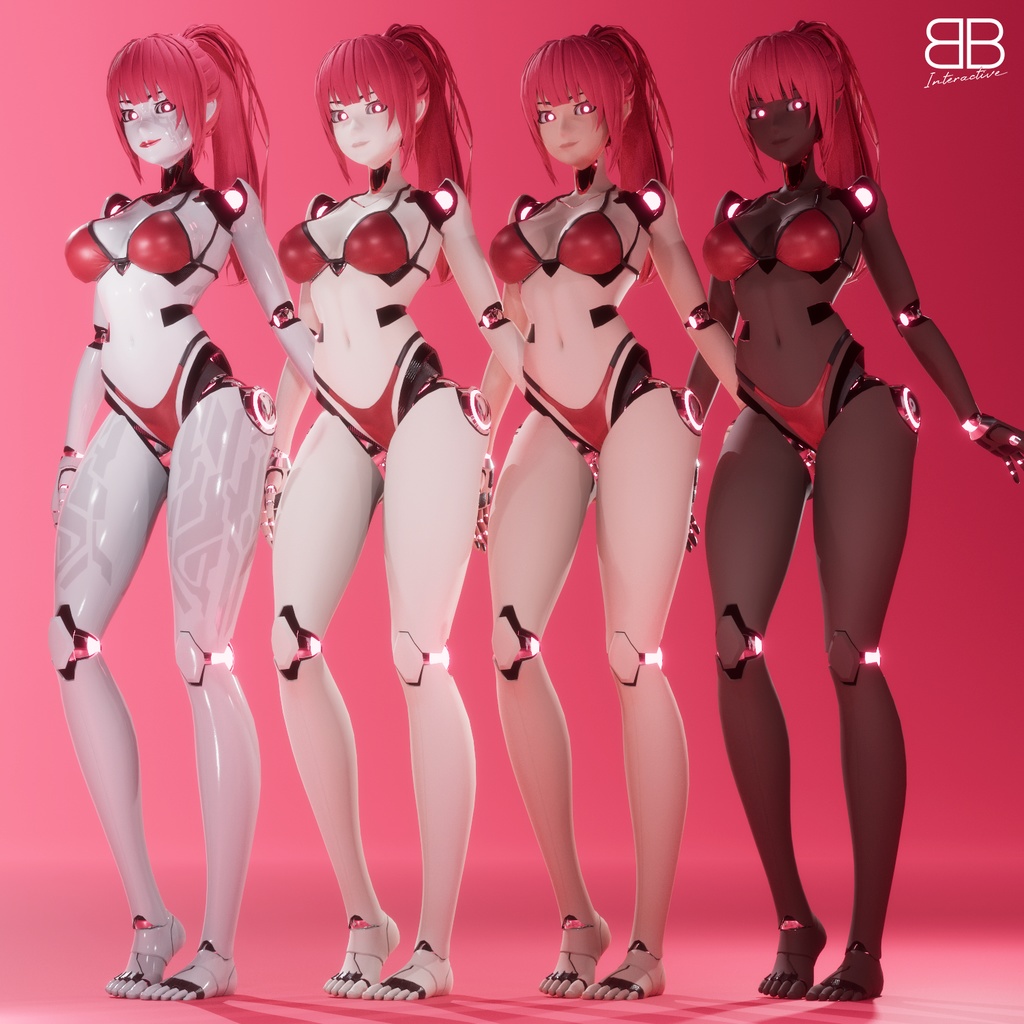 [Original 3D Model] PROTOSTAR Avatar for VRChat + Base Model - Battle Bunny Mods - BOOTH