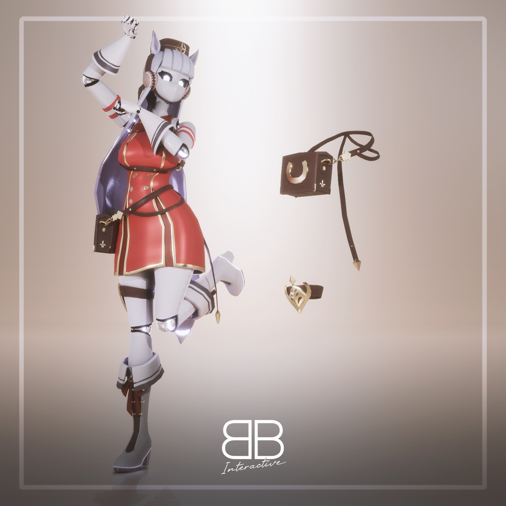 [Original 3D Model] UM4 Robot Golshi Avatar for VRChat [PC + Quest ...