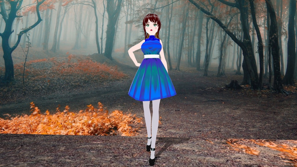 Shiny Blue Dress - VRoid Studio - FREE!!! - BEAMER3K'S FREE EMPORIUM ...